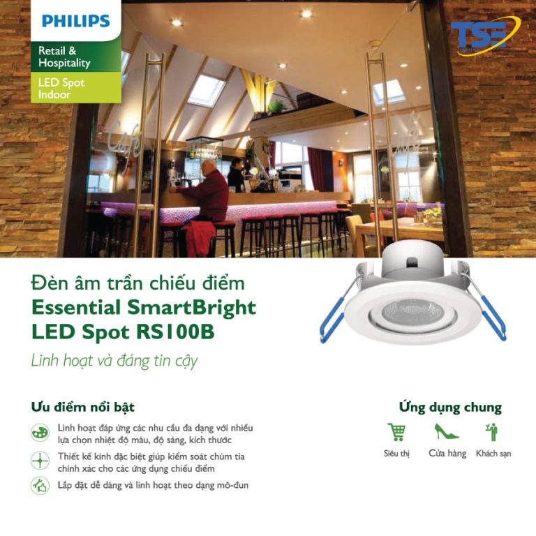 Đèn LED spotlight chiếu điểm Philips RS100B - TSE Lighting
