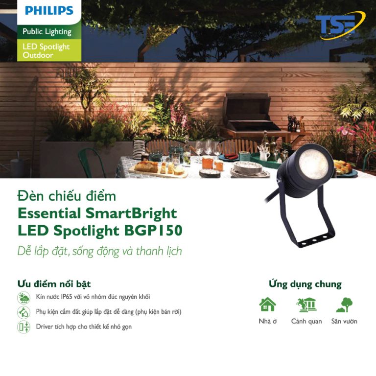 Đèn LED cắm cỏ Ess SmartBright Spotlight BGP150 - Philips - TSE Lighting